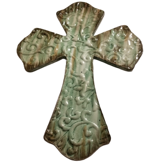 Accents | Rustic Cross W Scroll Design Wall Decor | Poshmark
